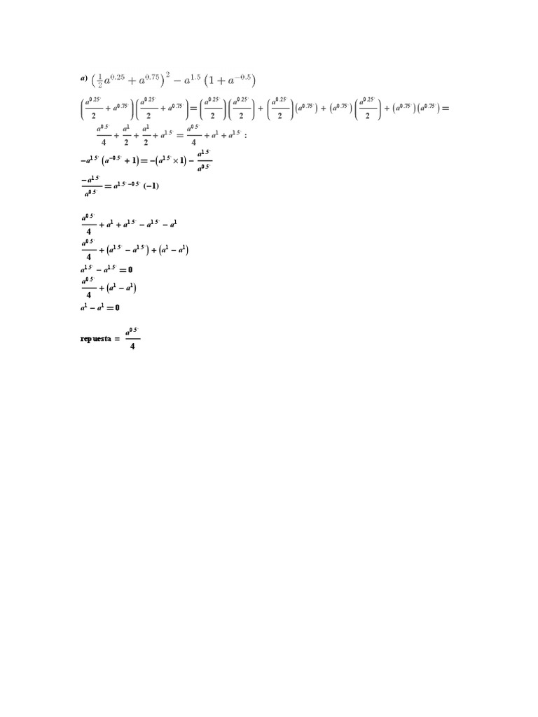 Ejercicios de Expresiones Algebraicas | PDF