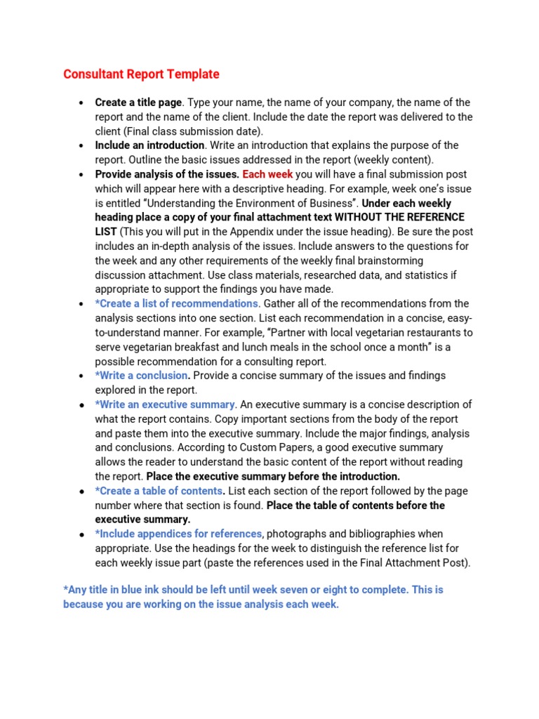 Consultant Report Structure Guide | PDF | Art