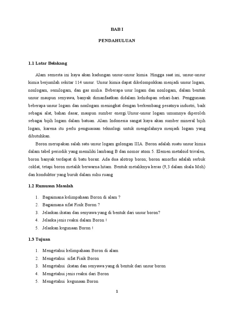Makalah Boron Fix | PDF | Ilmu Sosial