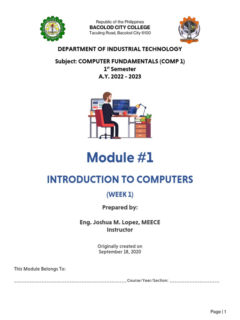 Module 1 Intro To Computers | PDF | Central Processing Unit | Operating System