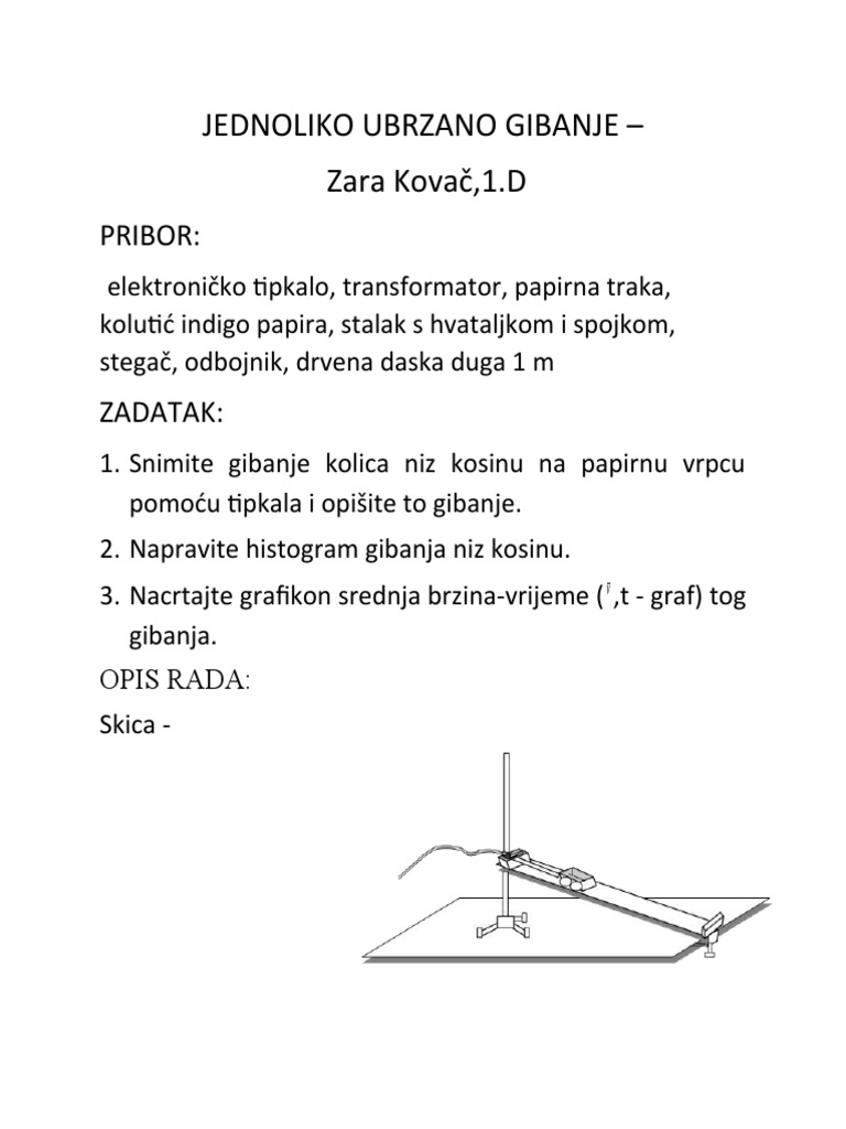 Jednoliko Ubrzano Gibanje | PDF