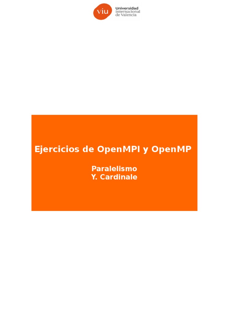 EjerciciosMPI OpenMP | PDF | Estructura de datos de matriz | Interfaz de paso de mensajes