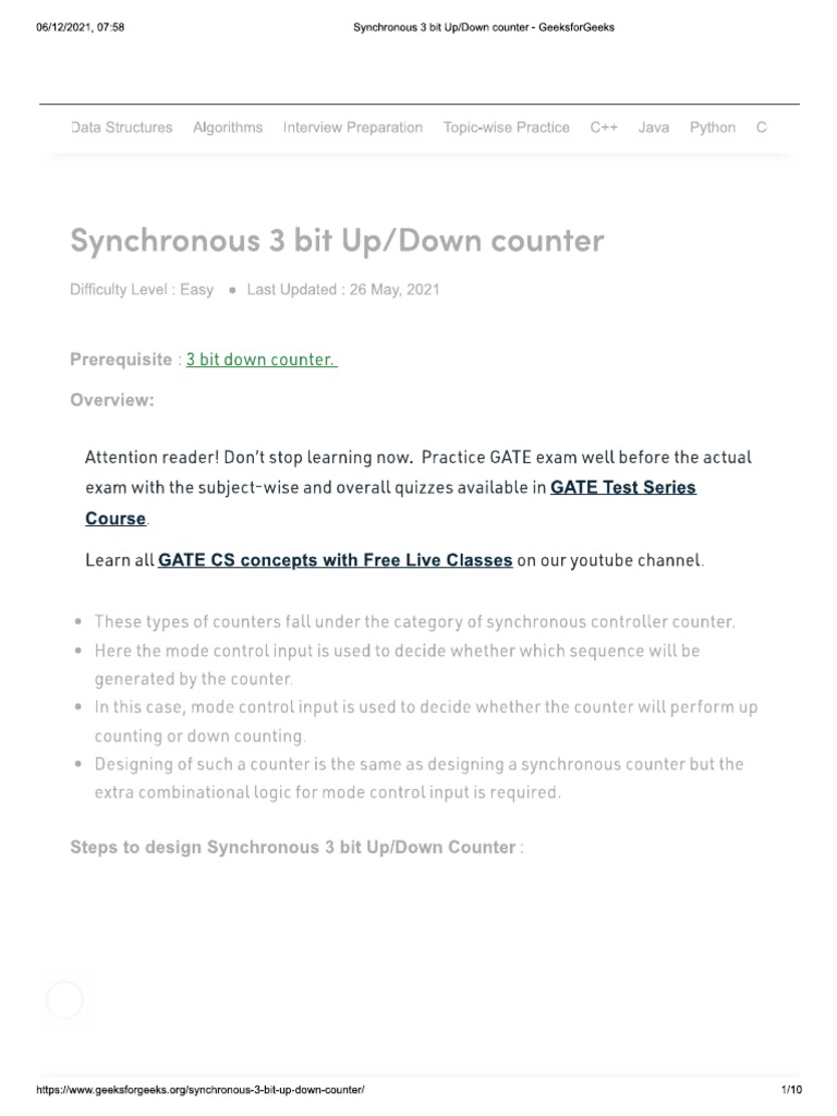 3 bit Up down counter | PDF