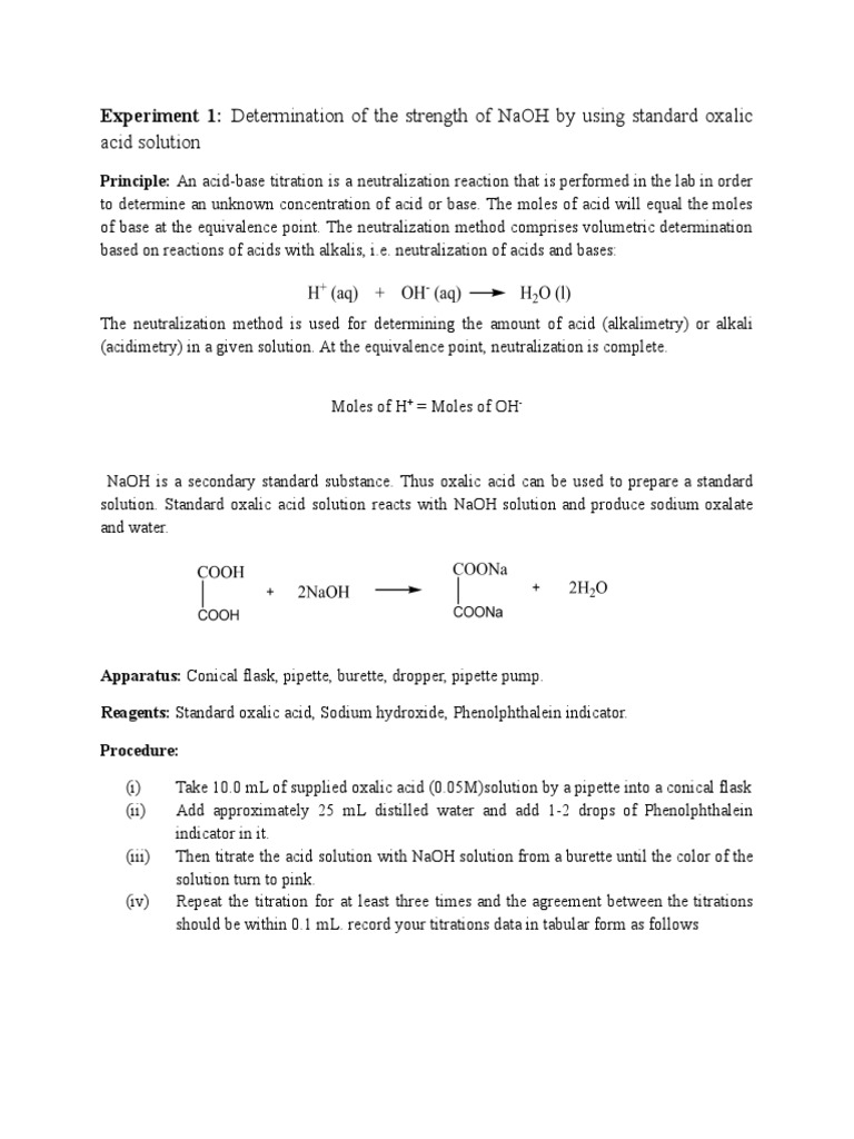 CHEM Lab Manual | PDF | Chemistry | Titration
