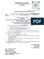 Call Letter | PDF