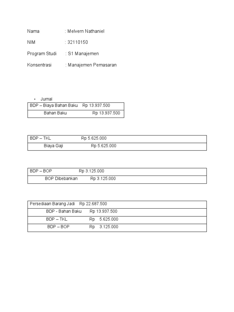 Rizkia Soleha 32110023 Tugas Akuntansi Biaya TM 6 | PDF
