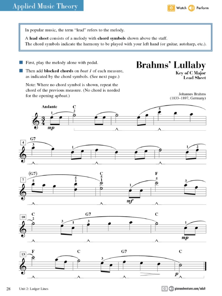Brahms Lullaby | PDF