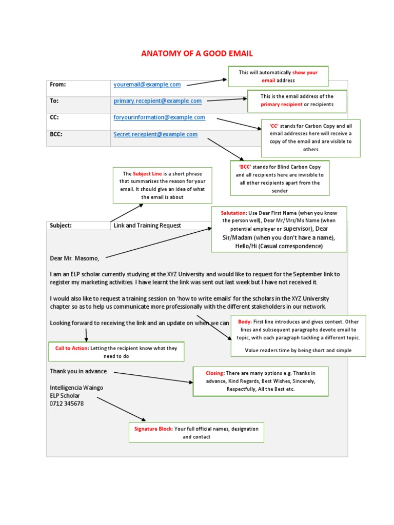Anatomy of A Good Email | PDF | Linguistics | Human Communication