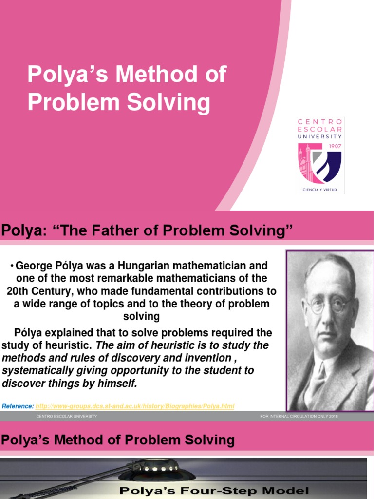 Polya's Method of Problem Solving | PDF | Length | Mathematics