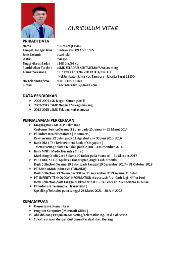 CV Kevin Durasim | PDF