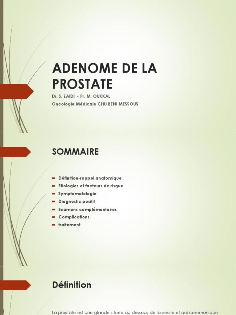 Traitement de l'adénome de la prostate | PDF | Prostate | Cancer de la ...