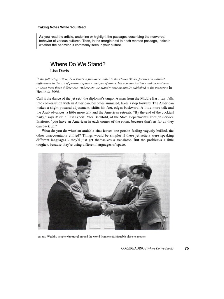 Cultural Differences in Personal Space | PDF | Nonverbal Communication ...