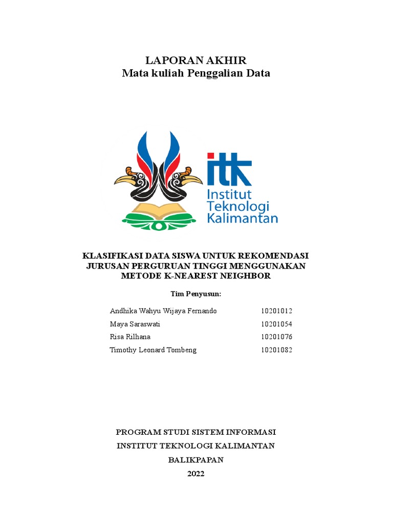 Laporan Data Mining - B7 | PDF | Karier & Perkembangan | Sains & Matematika Laporan Data Mining - B7 | PDF | Karier & Perkembangan | Sains & Matematika