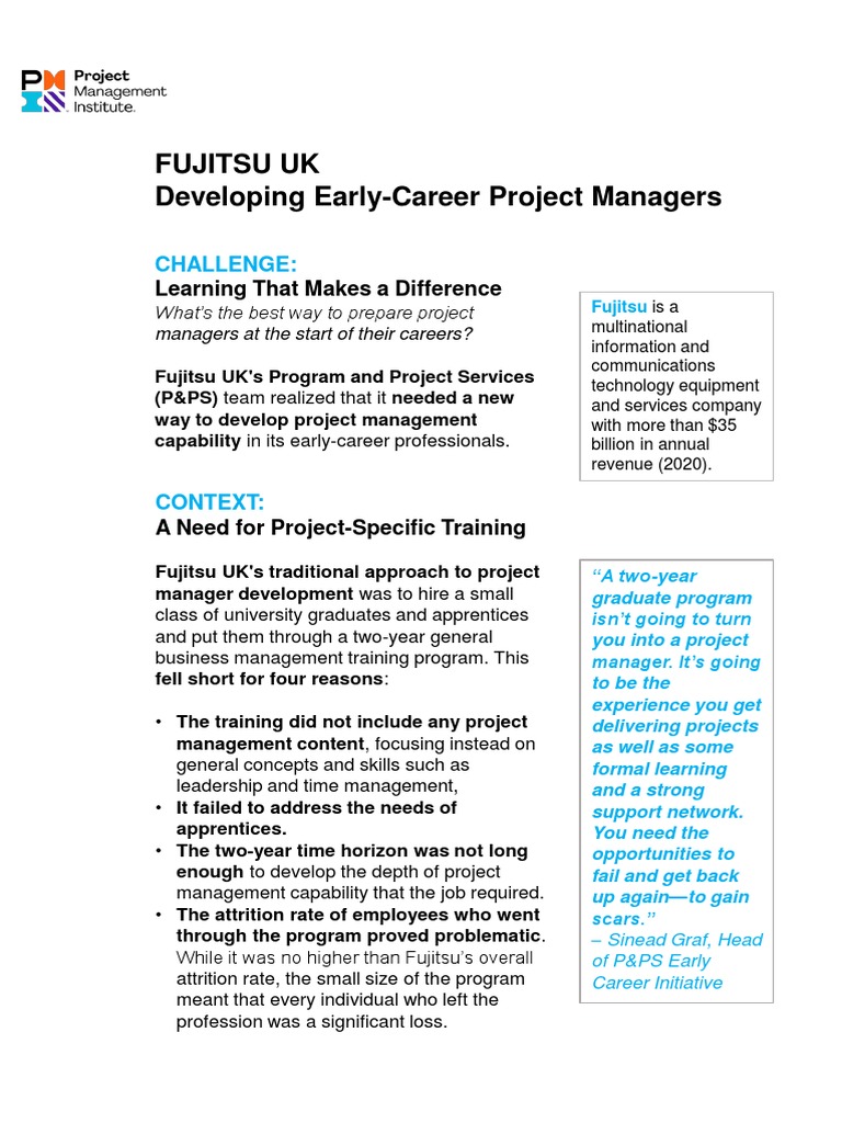 Fujitsu Case Study Final | PDF | Behavior Modification | Cognition