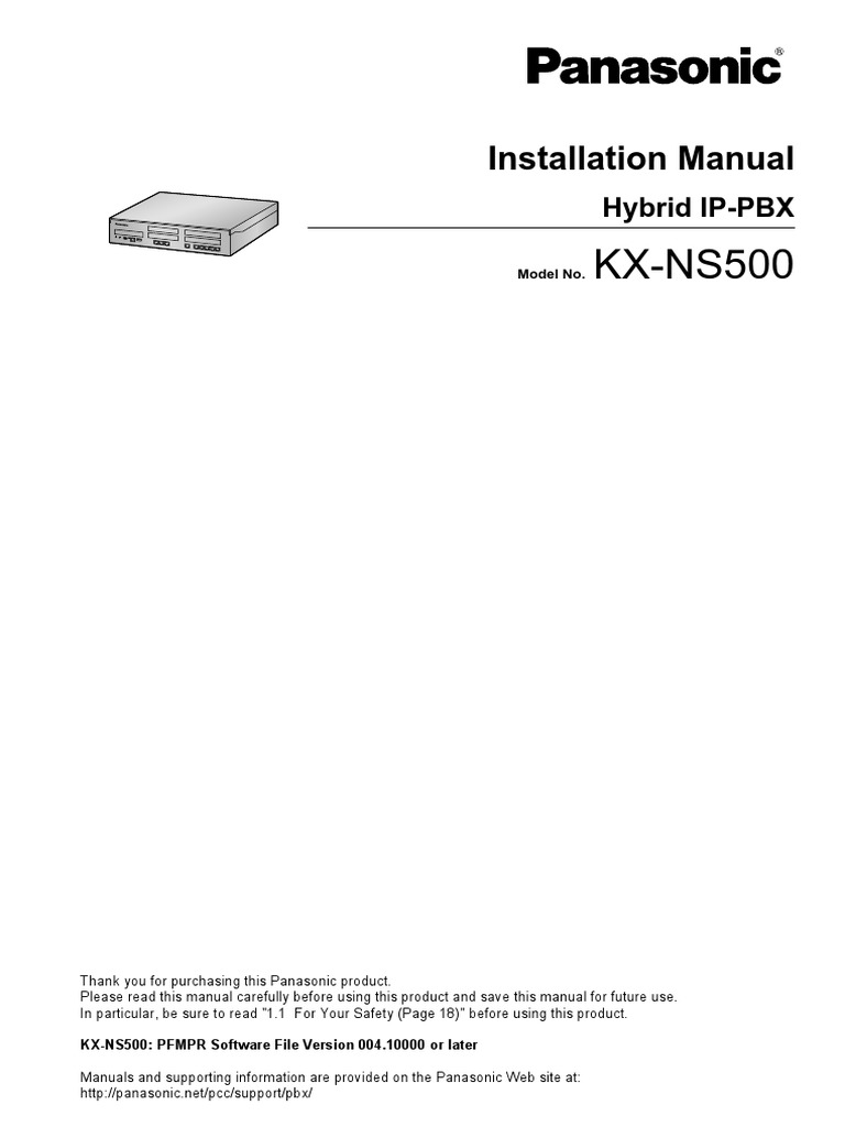 Panasonic Manual de Instalacion KX ns500 | PDF | Computer Network | Session Initiation Protocol