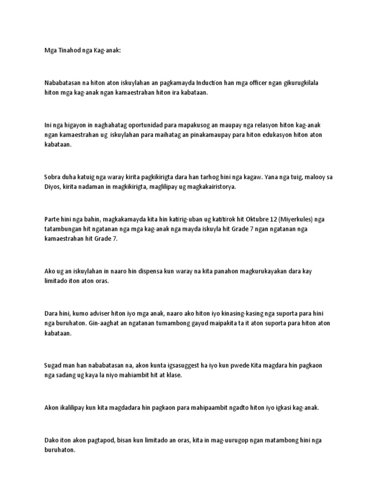 Mga Tinahod nga-WPS Office | PDF