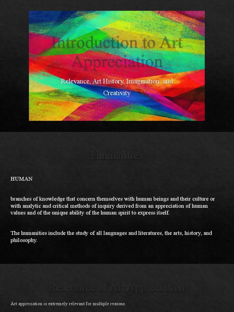 Introduction To Art Appreciation | PDF | Imagination | Creativity
