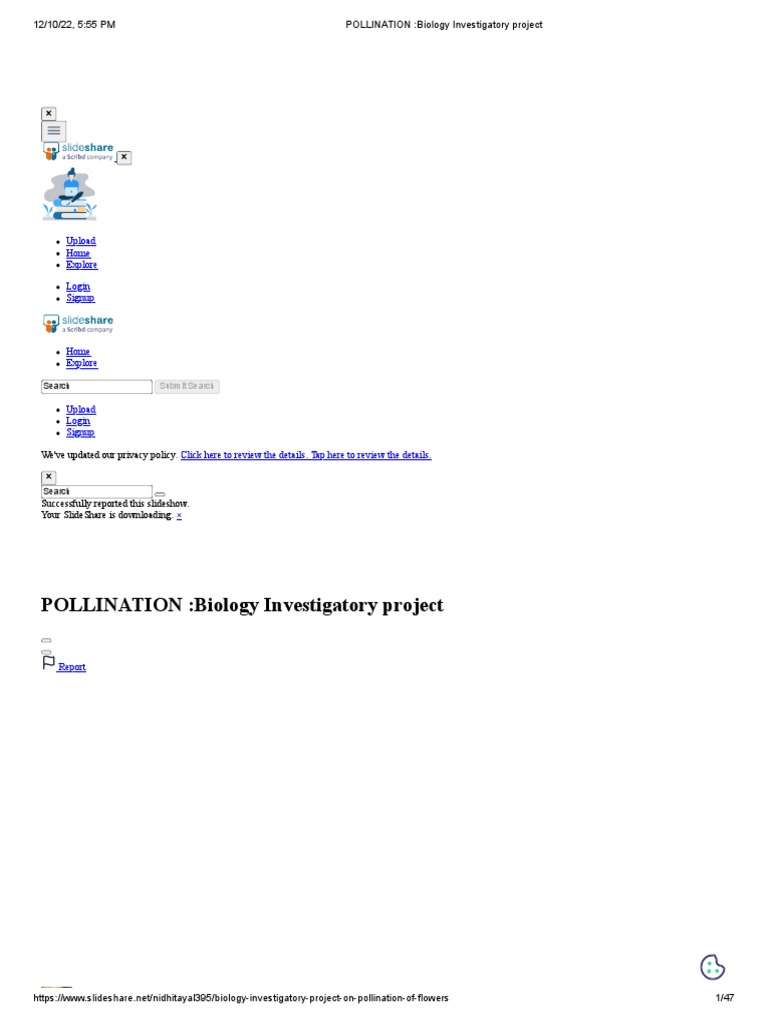 POLLINATION - Biology Investigatory Project | PDF | Pollination | Flowers