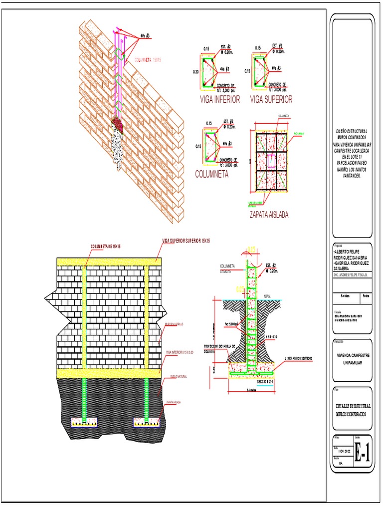 Detalles Muros Mamposteria Confinada | PDF