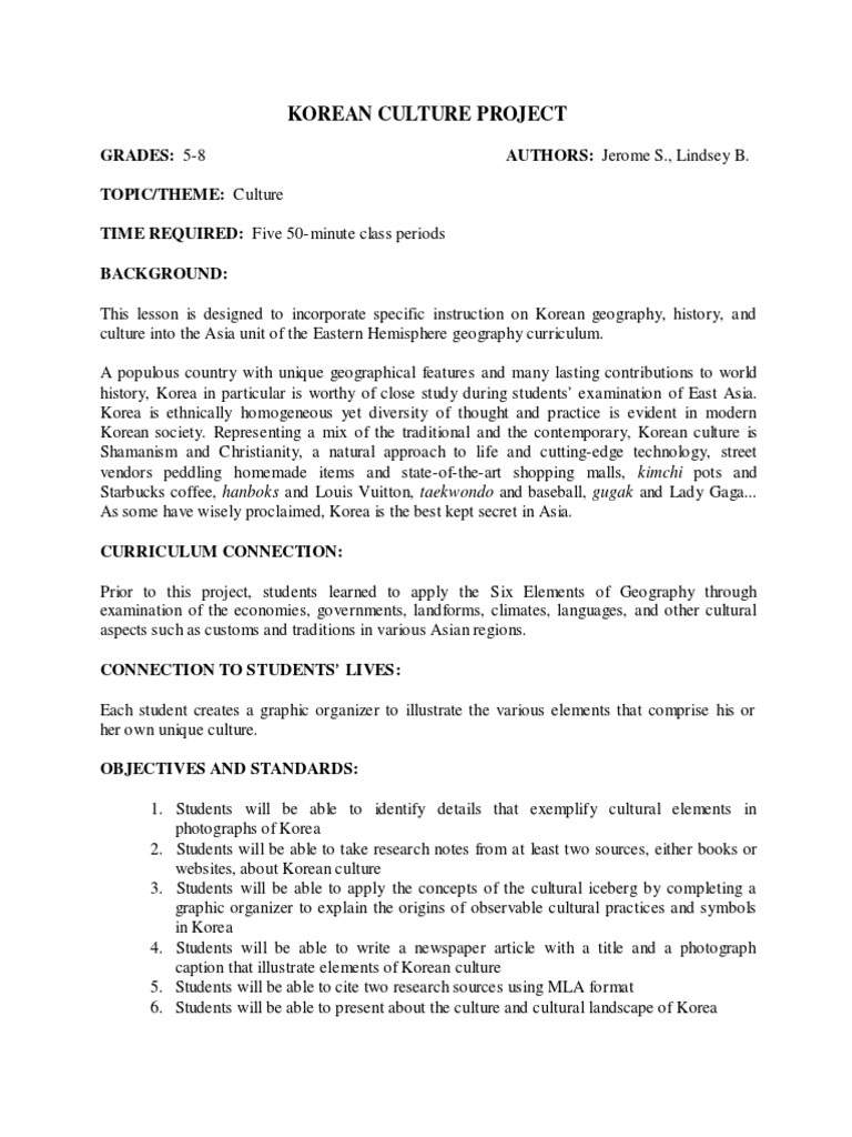Korean_Culture_Project | PDF