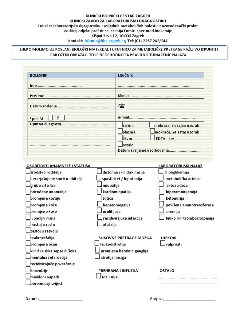 Obrazac-Za-Metabolicke-Pretrage-13062018 1 | PDF