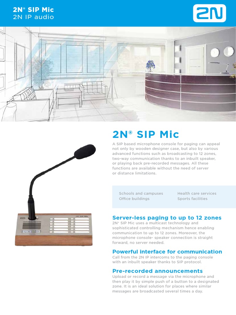 2N Sip Mic | PDF | Session Initiation Protocol | Microphone