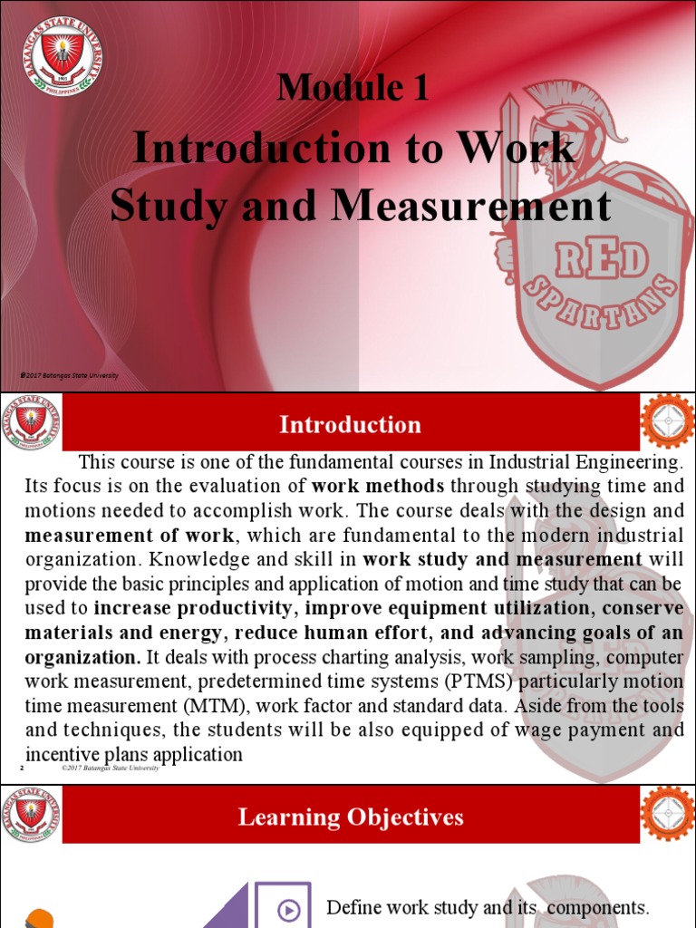 Module 1 - Introduction Work Study and Measurement | Download Free PDF | Industrial Engineering ...