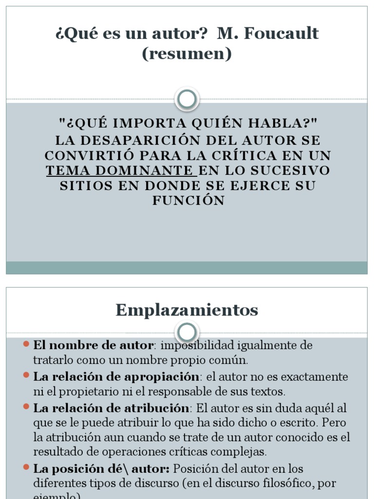La función del autor en el discurso | PDF | Autor