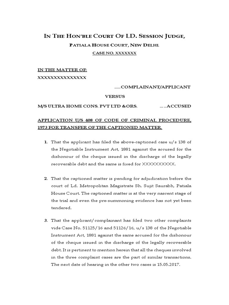 TRANSFER OF CASE | PDF | Affidavit | Magistrate