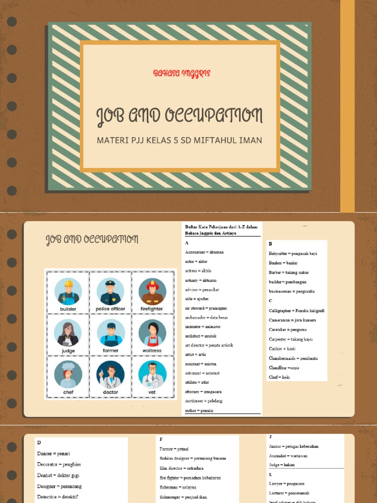 Job and Occupation | PDF