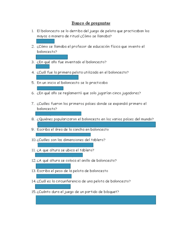 Banco de Preguntas | PDF