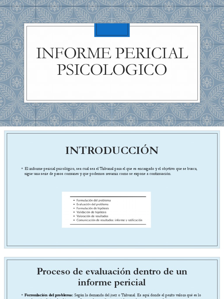 INFORME PERICIAL PSICOLOGICO-Semana-16 | PDF