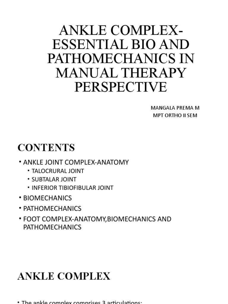 Ankle Complex | PDF | Ankle | Foot