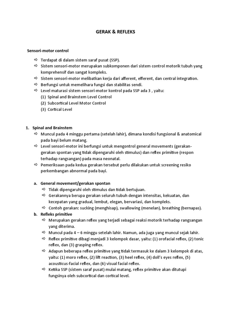 SL 6 - Gerak & Refleks | PDF