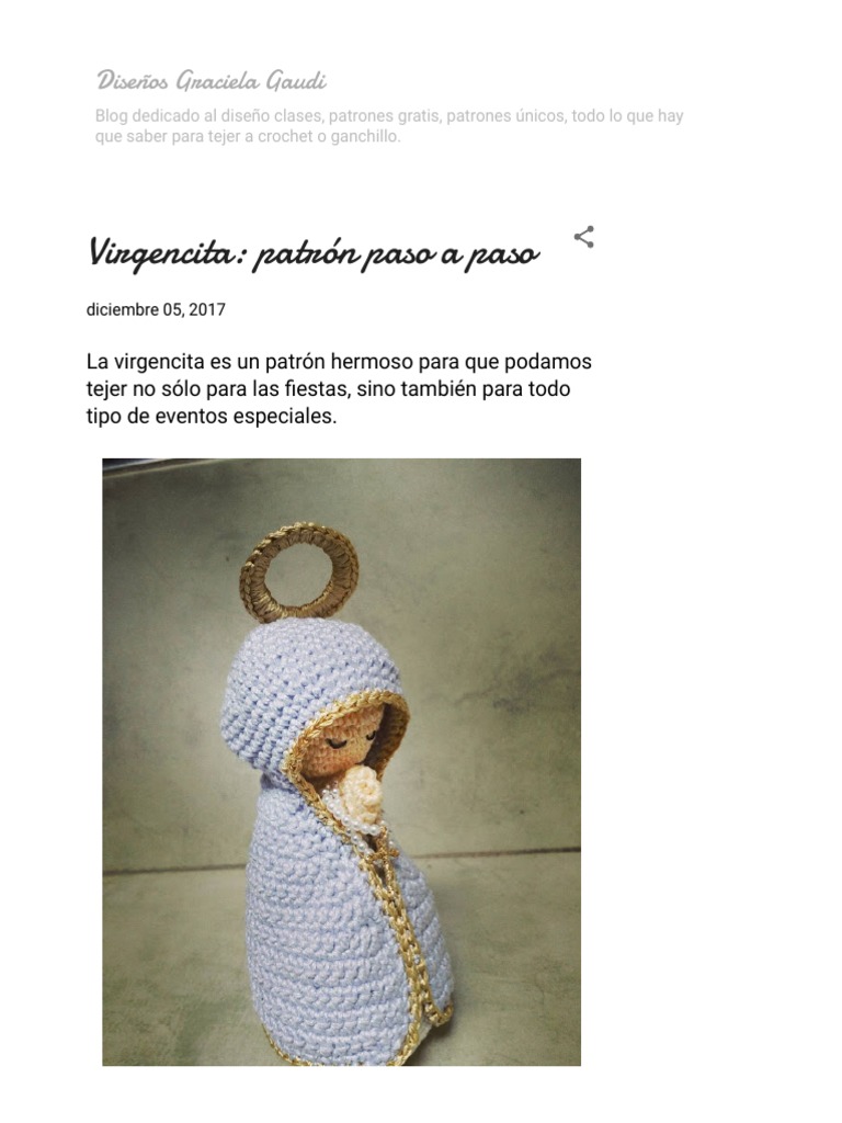 Virgencita Patrón Paso A Paso Pdf Tejer