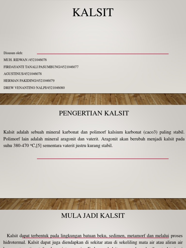 Kalsit: Pengertian, Potensi, dan Kegunaan | PDF | Teknologi & Rekayasa