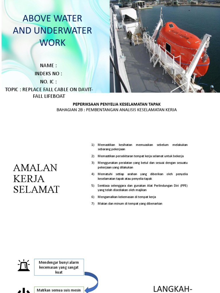 Jsa Replace Fall Cable On Davit-Fall Lifeboat | PDF