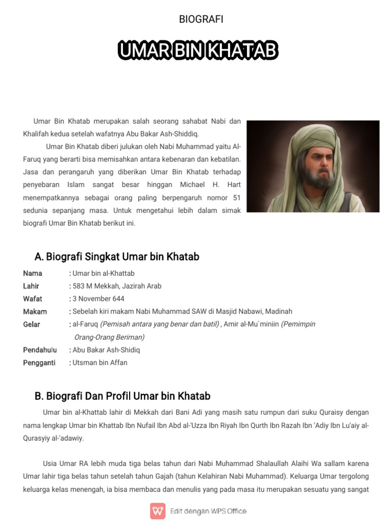 Biografi Umar Bin Khatab | PDF