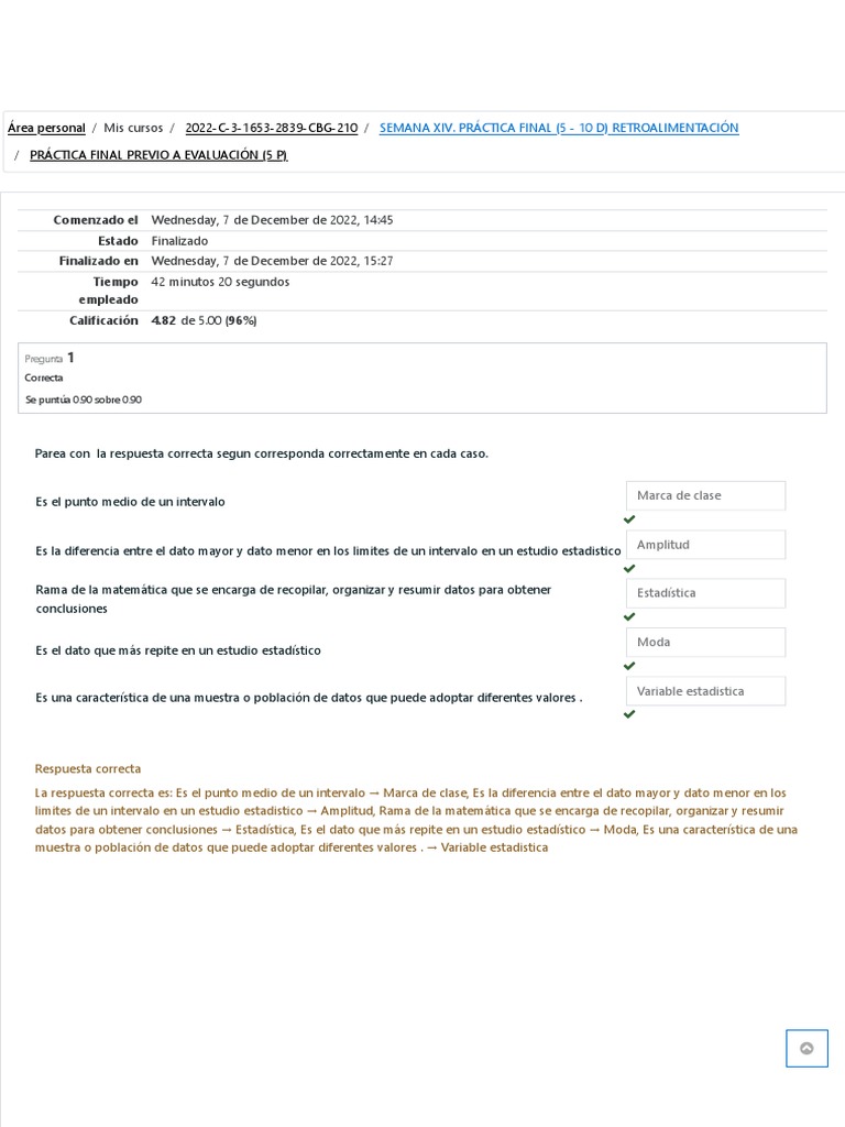 Práctica Final Previo A Evaluación (5 P) - Revisión Del Intento | PDF ...