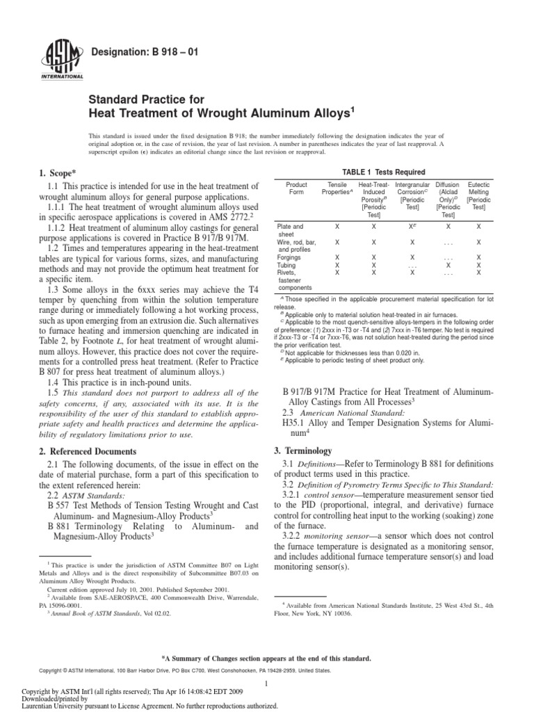 Astm B918 | PDF