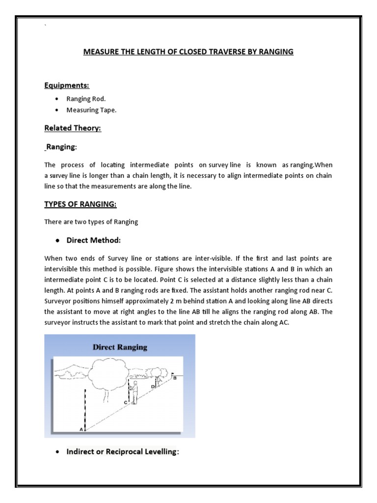Measure Closed Traverse Length | PDF | Surveying | Metrology