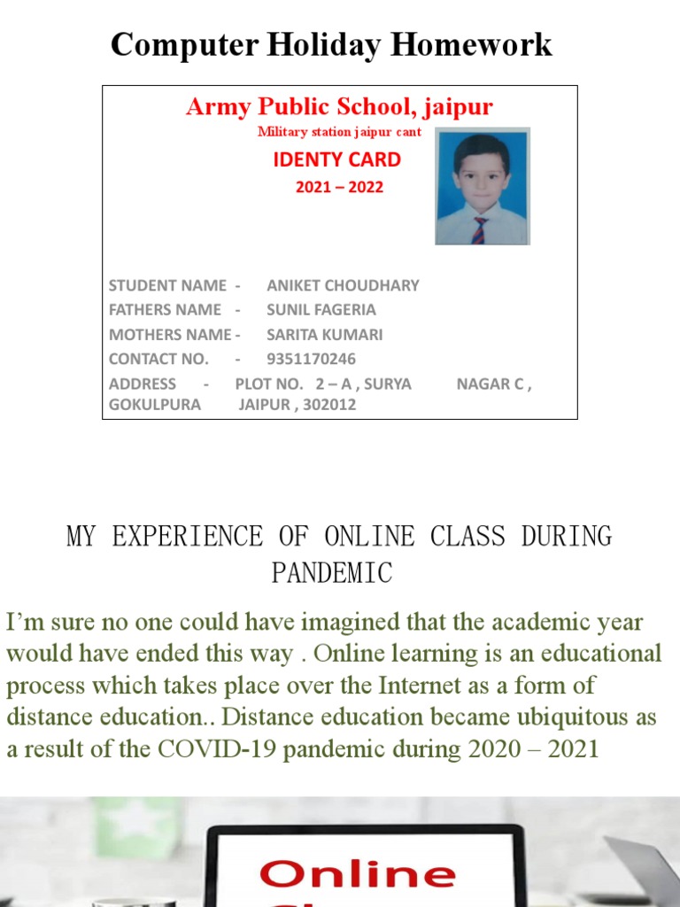 Share Computer Holiday Homework by Aniket Choudhary | PDF | Career & Growth