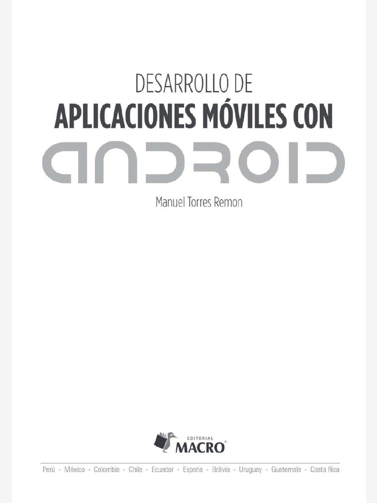 Desarrollo de Aplicaciones Moviles Con Android | PDF Desarrollo de Aplicaciones Moviles Con Android | PDF
