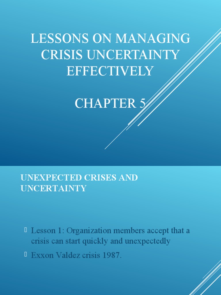 Mcm360 Ch05 Lessons On Managing Crisis Uncertainty Effectively | PDF ...
