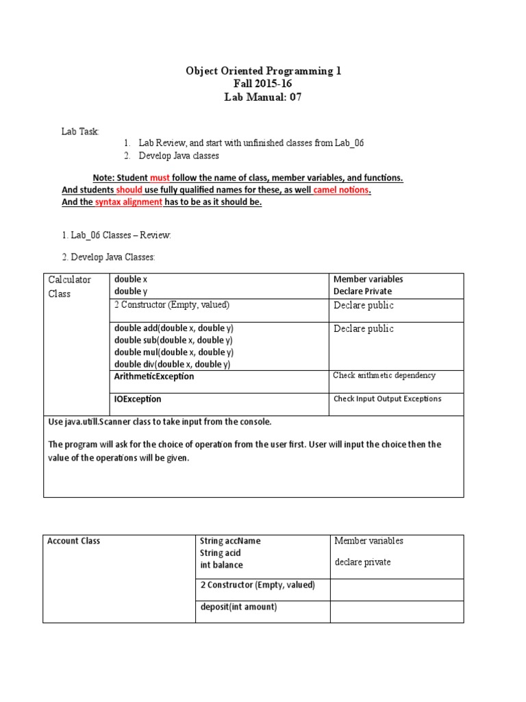 Oop1 Lab 07 Fall Pdf Parameter Computer Programming Constructor Object Oriented