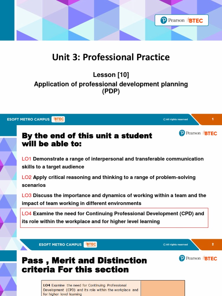 Week 10 Application Of Professional Development Planning
