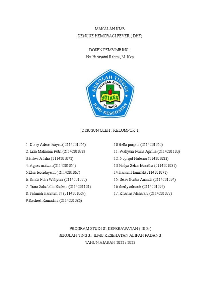 Makalah DHF KMB Kel 1 | PDF