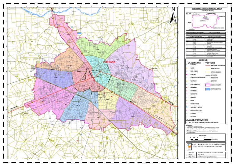Ludhiana Geographical Area Map | PDF