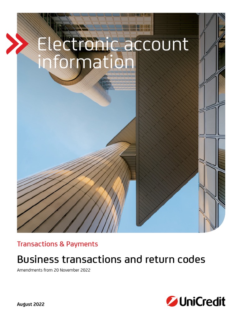 SEPA Return Codes and Transactions Guide | PDF | Payments | Debit Card