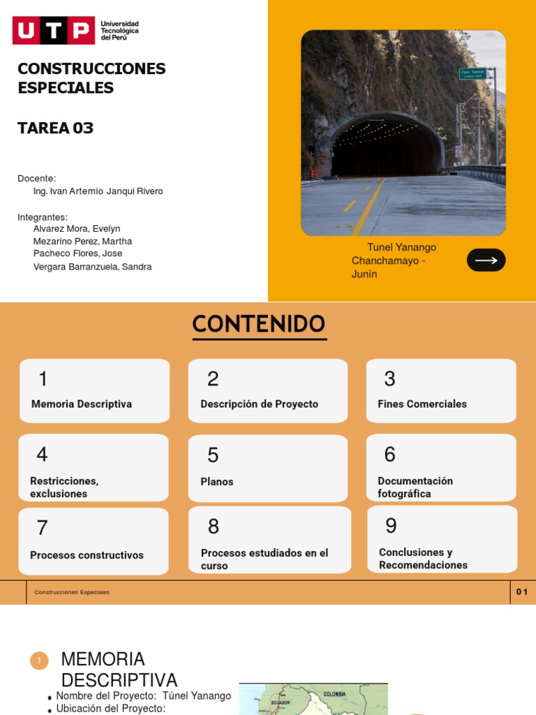 Tarea Final-Tunel Yanango | PDF | Túnel | Sectores Economicos